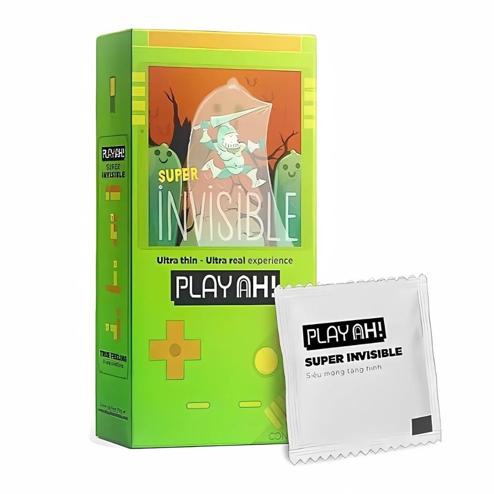 Bao Cao Su PlayAh Siêu Mỏng Super Invisible Hộp 10 Cái