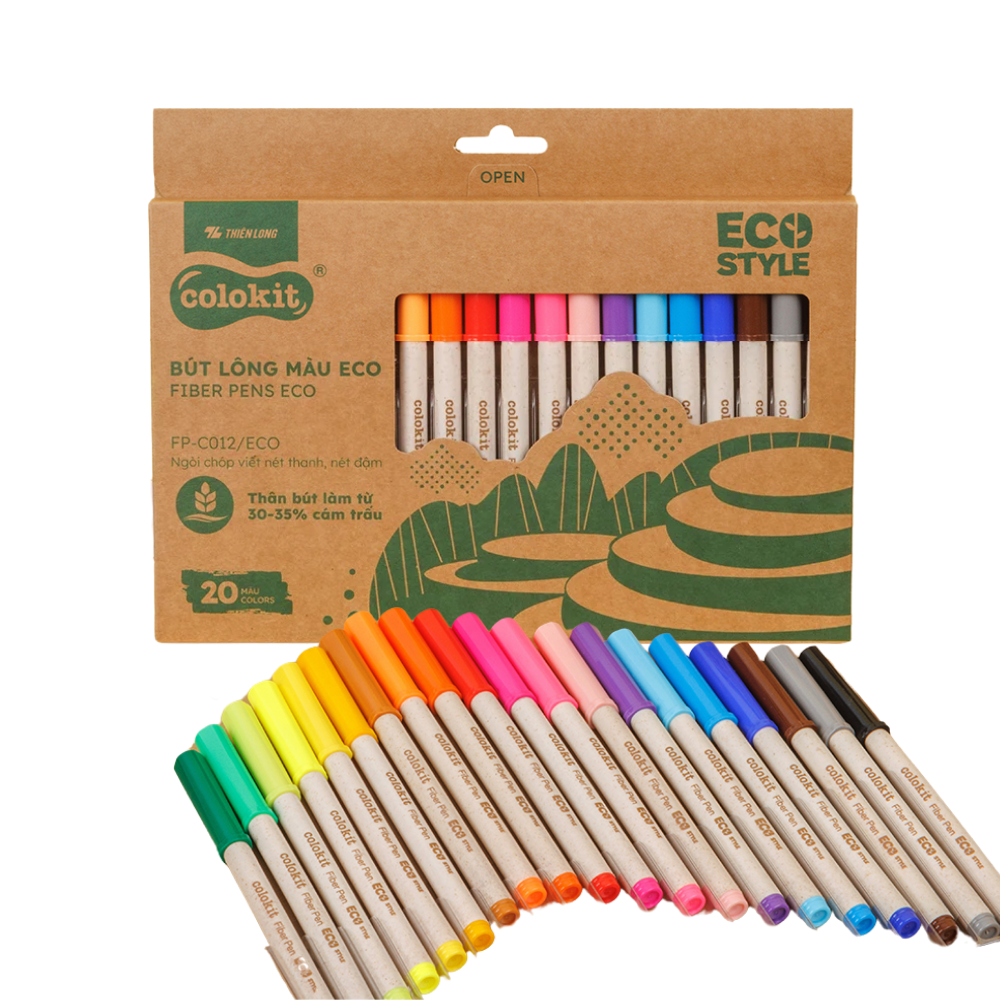 Bút Lông Màu ECO Thiên Long FP-C012/ECO Hộp 20 Màu