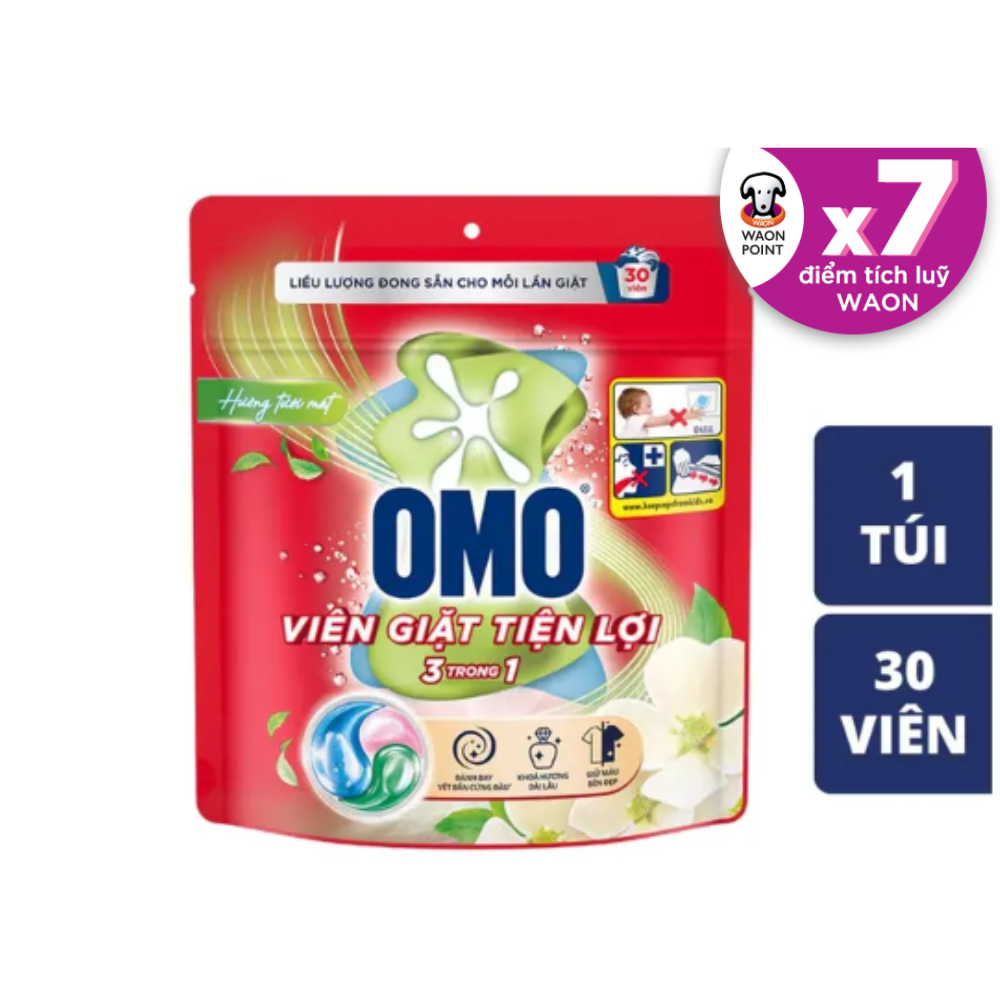 Túi 30 Viên Giặt Omo 3 Trong 1 Hương Tươi Mát Giá Tốt Tháng 5/2025