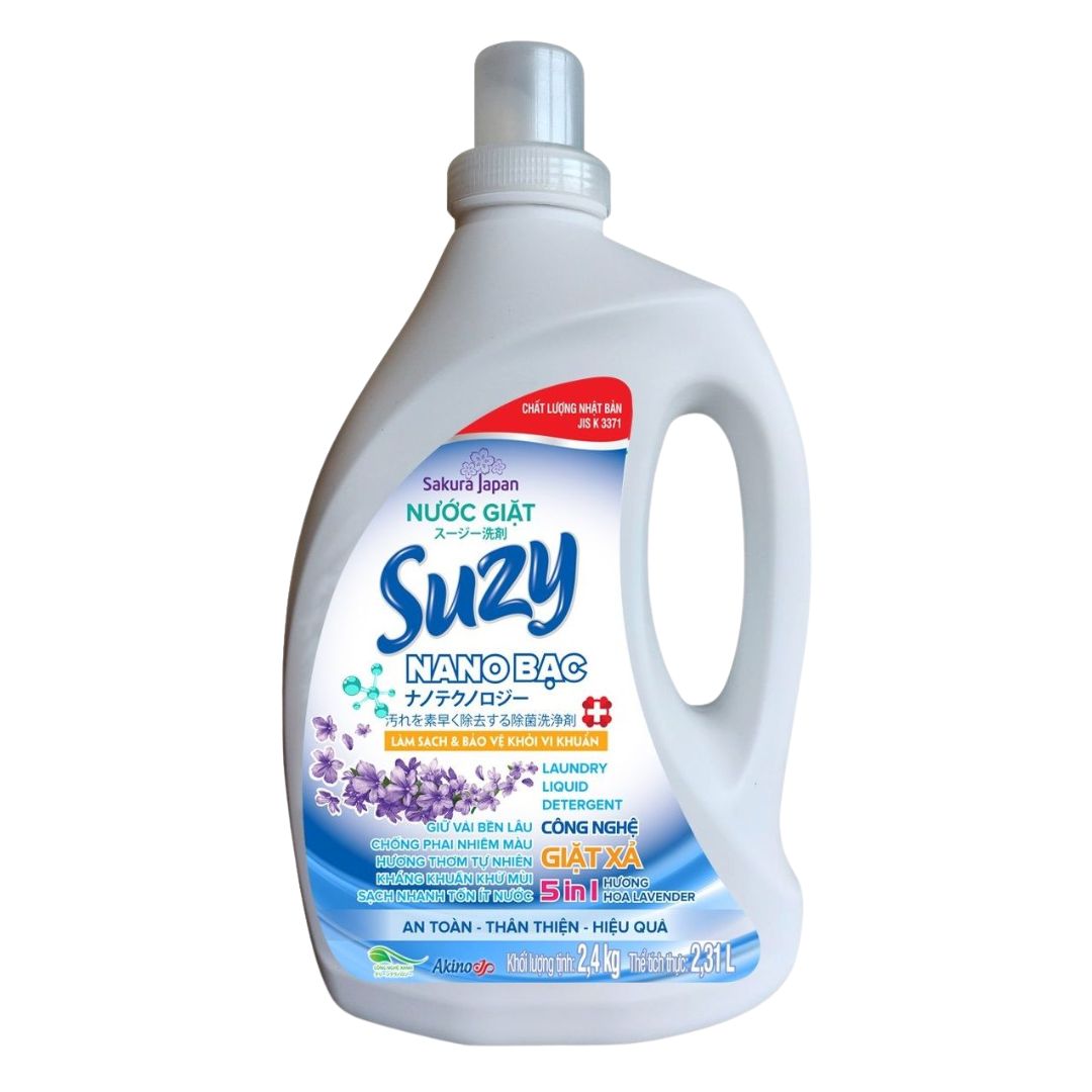 Nước Giặt Suzy Nano Bạc Hương Lavender 2.4kg