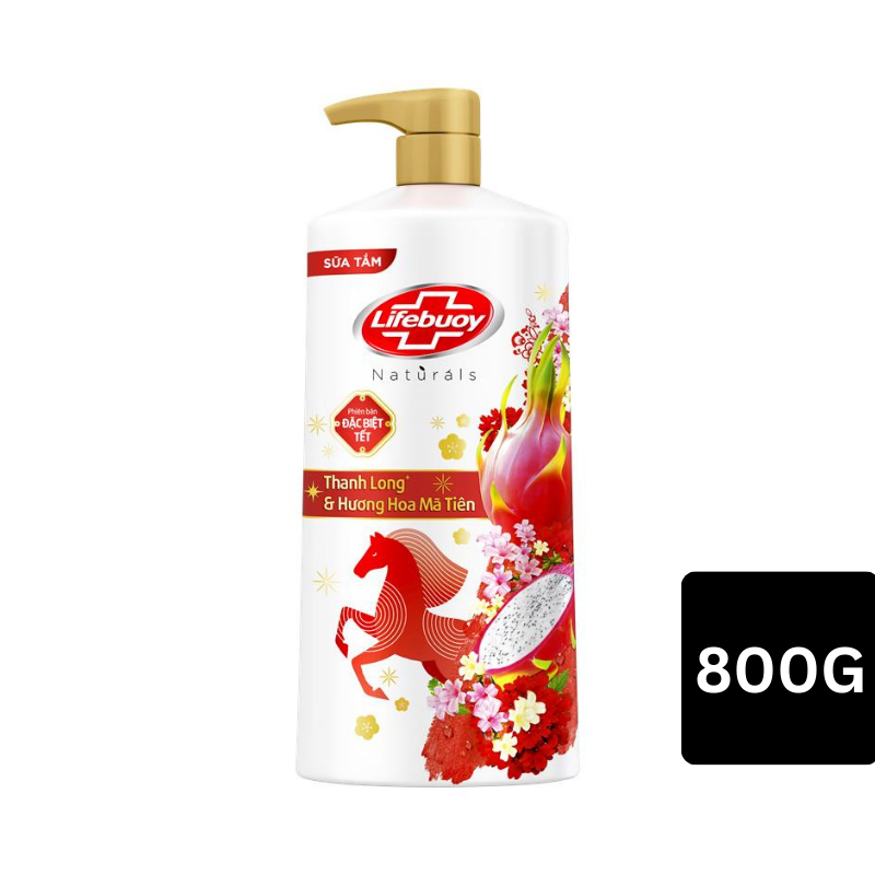 Sữa Tắm Lifebuoy Phiên Bản Tết Thanh Long & Hoa Mã Tiên 800g