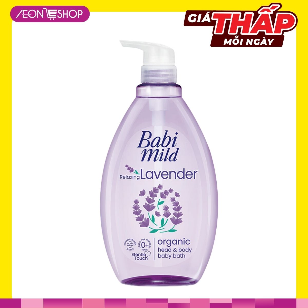 Sữa Tắm Gội Cho Trẻ Em Hương Lavender Babi Mild 800ml
