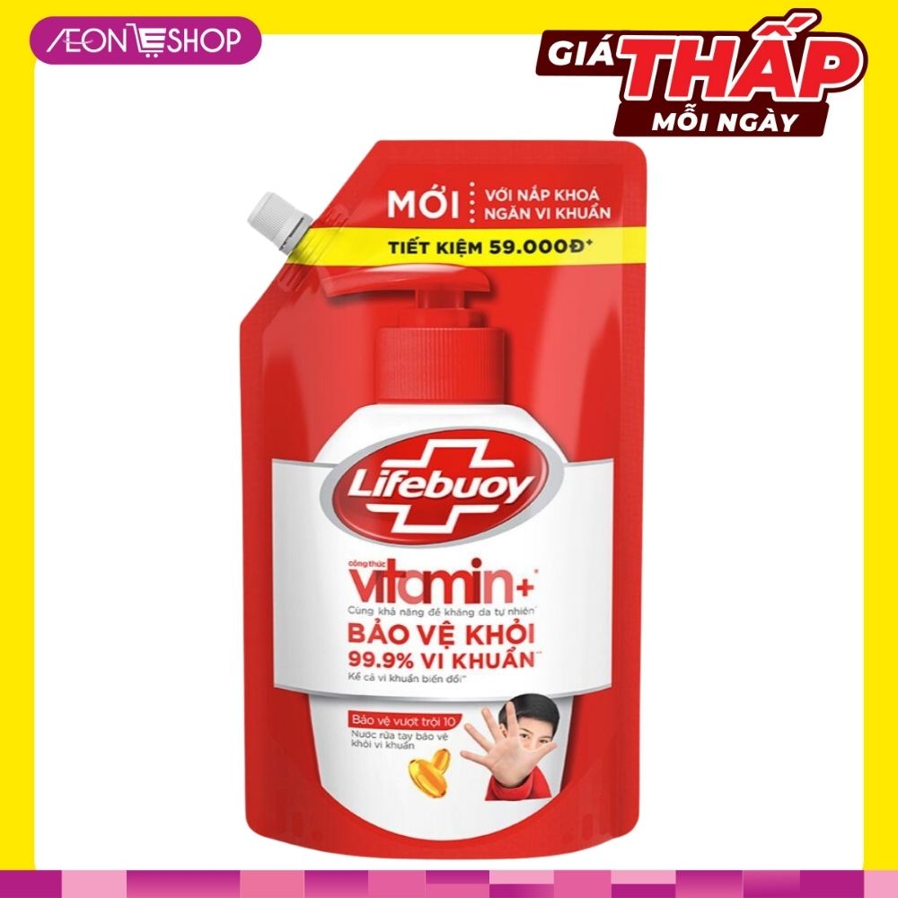Nước Rửa Tay Lifebuoy Vitamin Bạc Bảo Vệ Vượt Trội 10 1kg