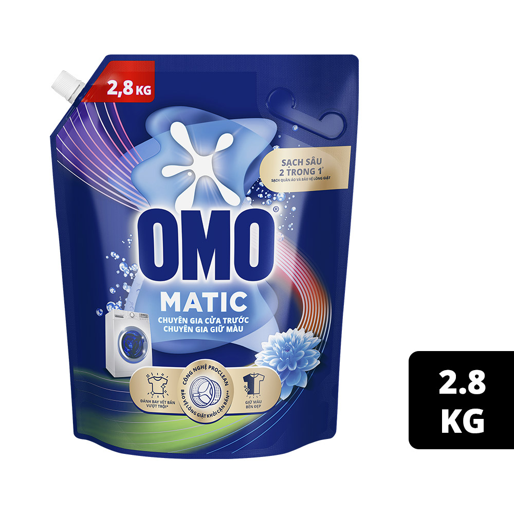Nước Giặt Omo Matic Cửa Trước Giữ Màu 2.8kg