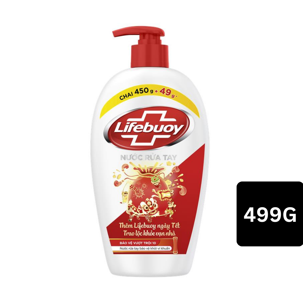 Nước Rửa Tay Lifebuoy Vitamin Bạc Bảo Vệ Vượt Trội 10 450g