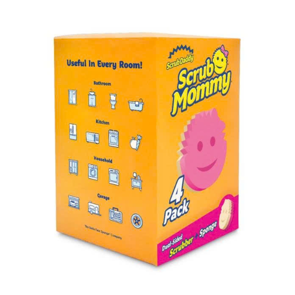 Bộ 4 Miếng Chùi Rửa Bọt Biển Scrub Mommy Colors