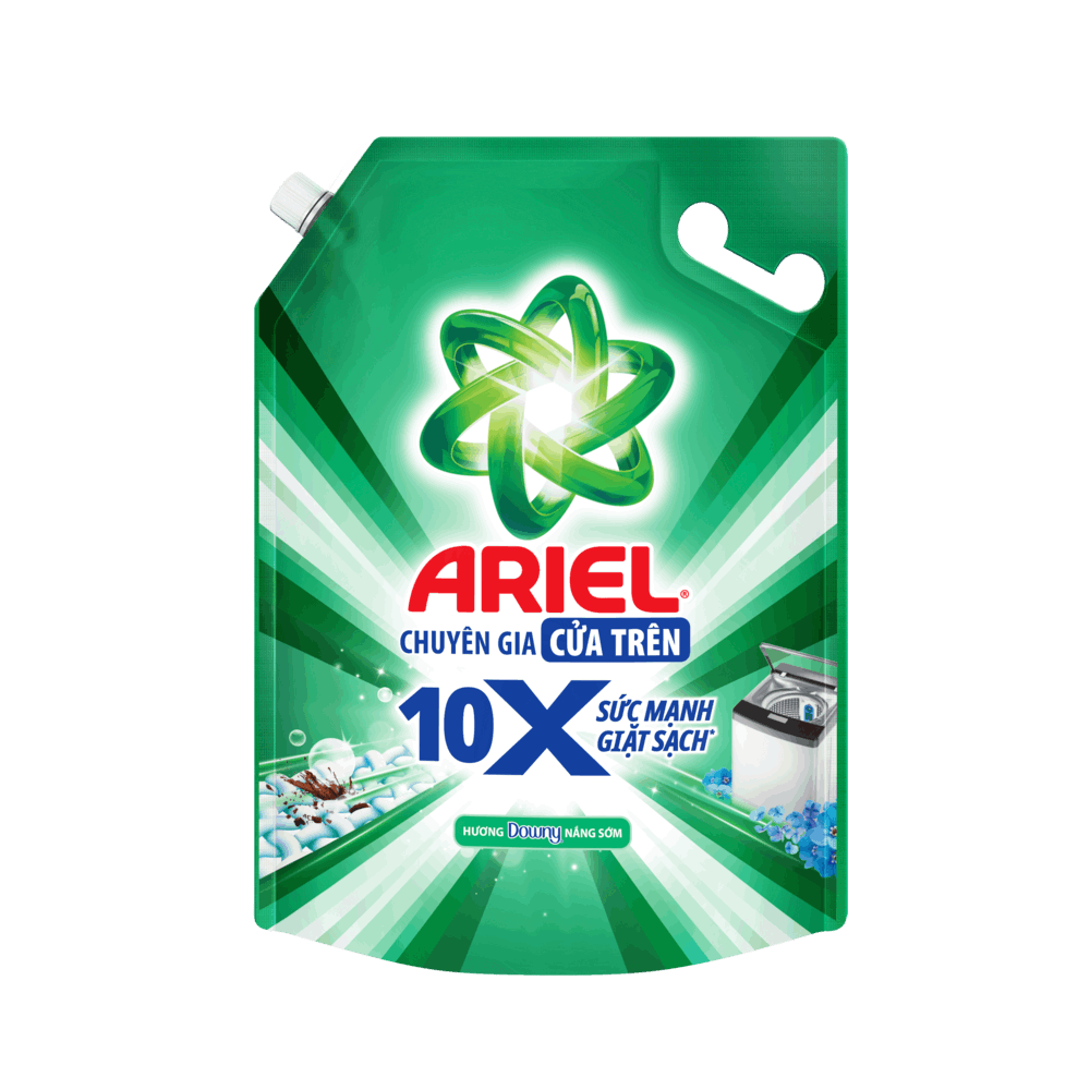 Nước Giặt Cửa Trên Ariel 10X Giặt Sạch Hương Downy 4.05kg