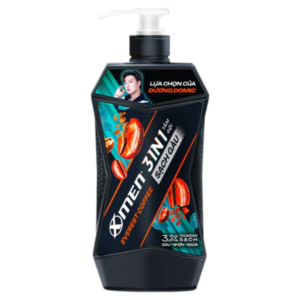 Tắm Gội X-Men 3In1 Sạch Gàu Hương Everest Coffee 610g