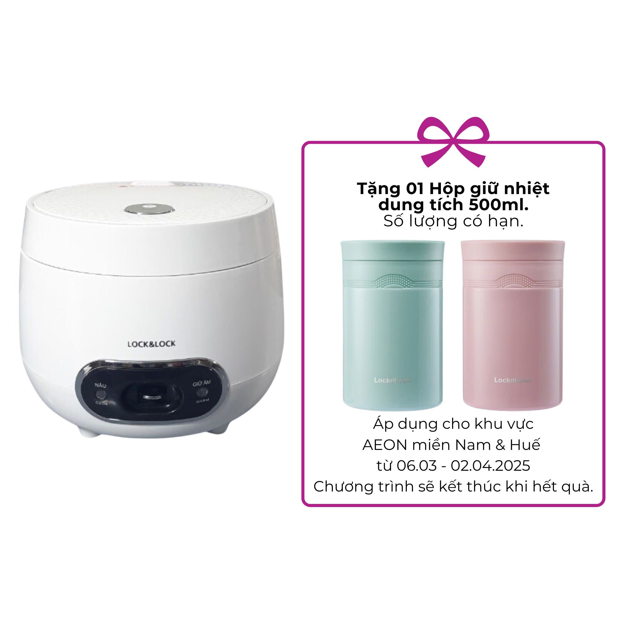 Nồi Cơm Điện Mini LocknLock 0.8L EJR426