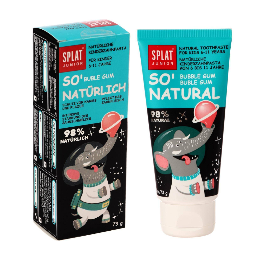 Kem Đánh Răng Tự Nhiên Bé 6-11 Tuổi Splat Kids Bubble Gum 73g