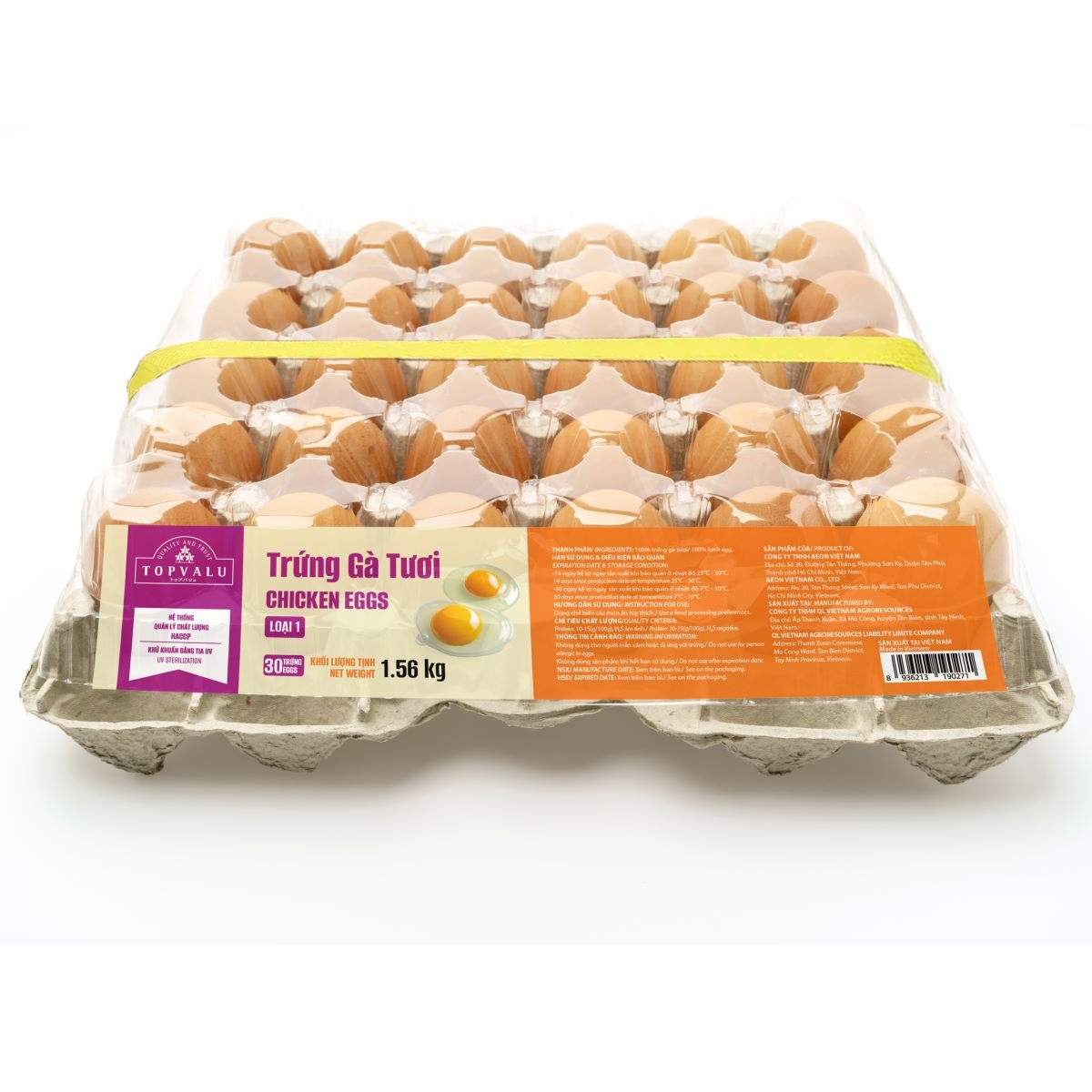 Hộp 30 Quả Trứng Gà Topvalu Size 52g