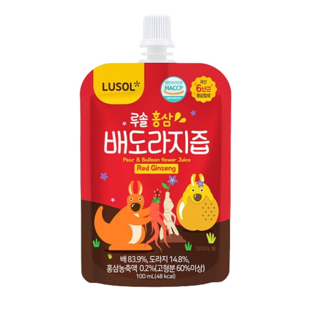 Nước Uống Hồng Sâm, Lê, Hoa Chuông Đen Lusol Cho Bé Từ 12 Tháng Tuổi 100ml