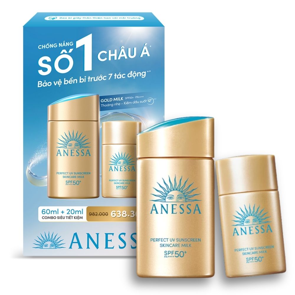 Combo Sữa Chống Nắng Dưỡng Da Kiềm Dầu Anessa Perfect UV Sunscreen ...