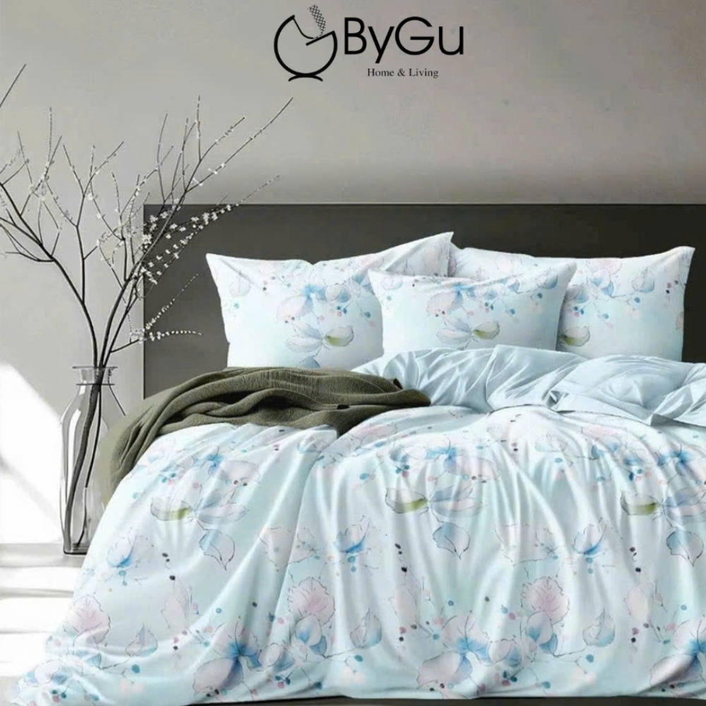 Bộ 4 Món Drap Bọc Và Áo Gối Ice Tencel ByGu 180x200cm