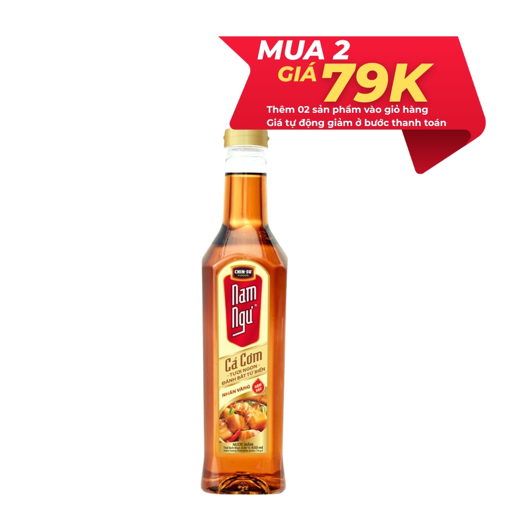 Nước Mắm Nam Ngư Nhãn Vàng 14 Độ Đạm 650ml