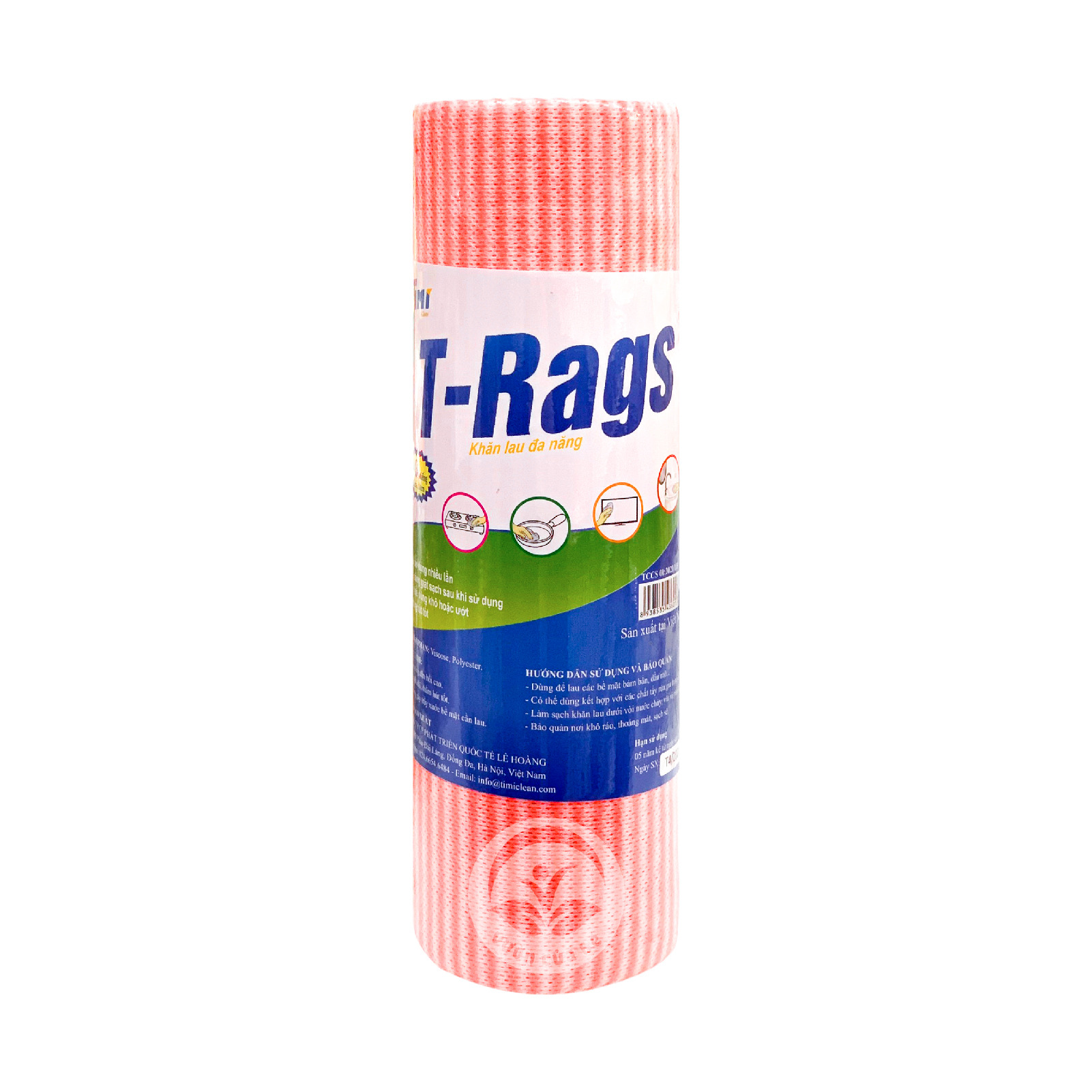 Cuộn Khăn Lau Đa Năng Màu Dạng Lưới T-Rags 40 Tờ