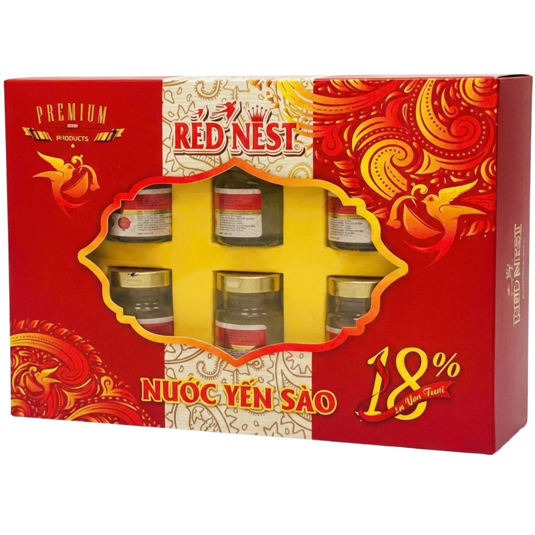 Lốc 6 Hộp Nước Yến Sào Red Nest Premium 18% Yến 70ml