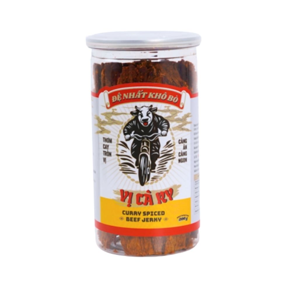 Khô Bò Cary Miếng Hòa Hỷ Hũ 200g