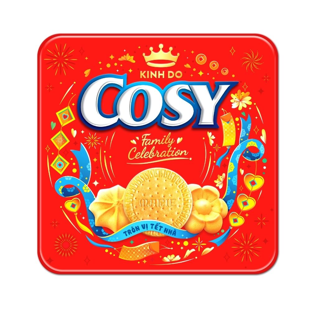 Bánh Quy Bơ Thập Cẩm Cosy Và Marie Hộp Thiếc 408g