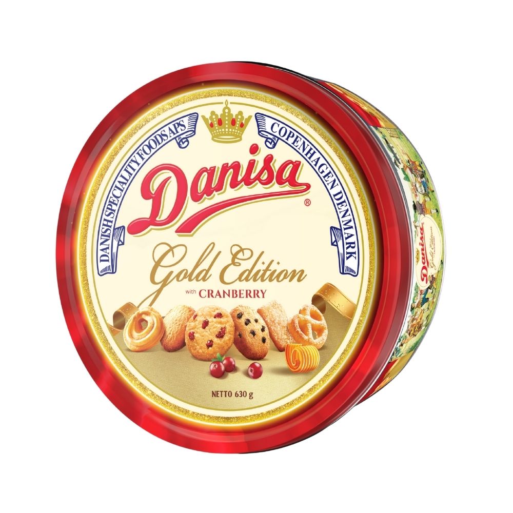 Hộp Bánh Danisa Gold Cranberry 630g