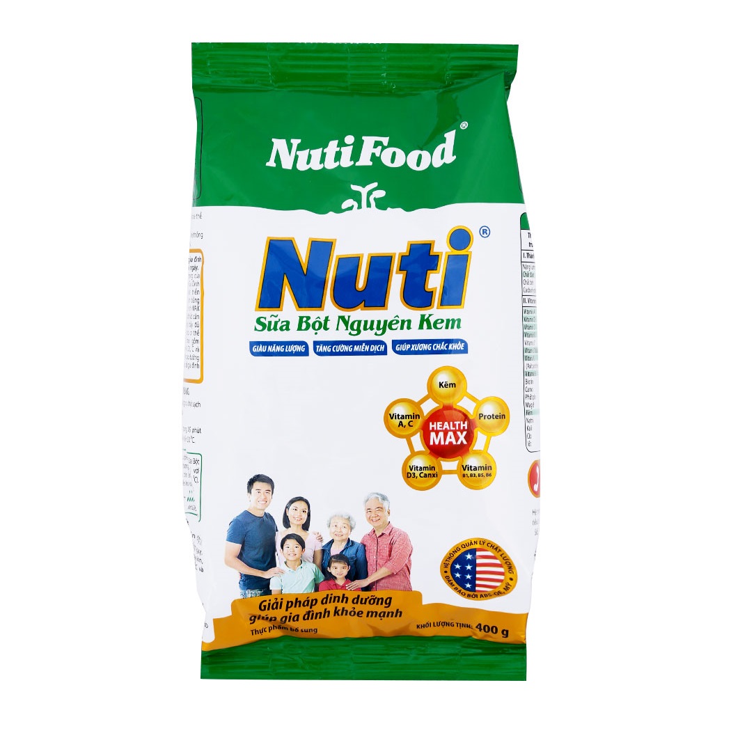 Sữa Bột Nuti Nguyên Kem Nutifood 400g