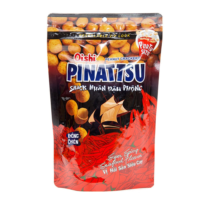 Đậu Phộng Pinattsu Oishi Vị Hải Sản Siêu Cay 100g