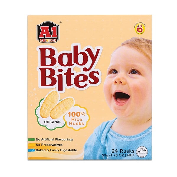 Bánh Gạo Trẻ Em A.K.Koh Vị Truyền Thống Baby Bites A1 50g