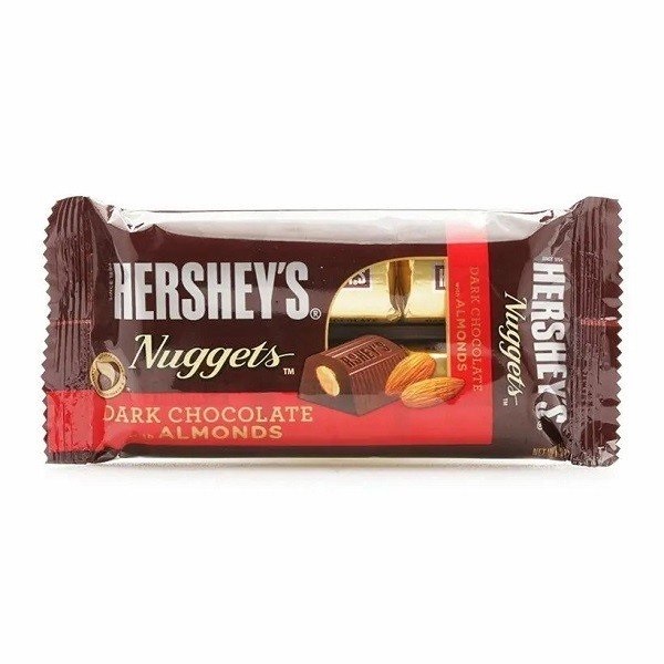 Socola Hershey's Nuggets Đen Hạnh Nhân 56g