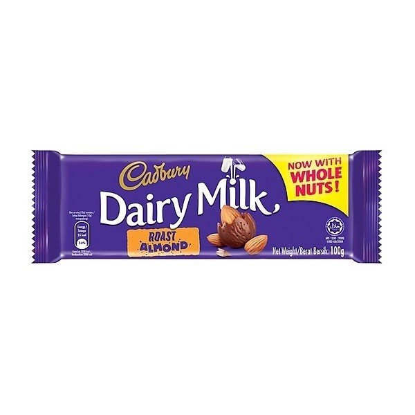 Sôcôla Sữa Dairy Milk Roast Almonds Cadbury 100g