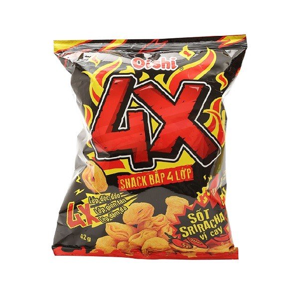 Snack Bắp 4x Oishi Vị Cay 42g