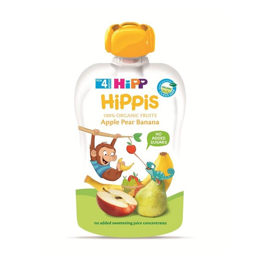 Dinh Dưỡng Hipp Cho Bé Trái Cây Nghiền Organic Táo Lê Chuối 100g