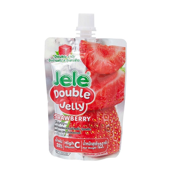 Nước Ép Trái Cây Thạch Jelly Dâu Jele Double 125g