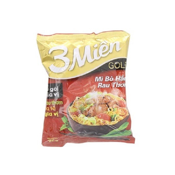 Mì 3 Miền Bò Hầm Xào Rau Thơm 75g