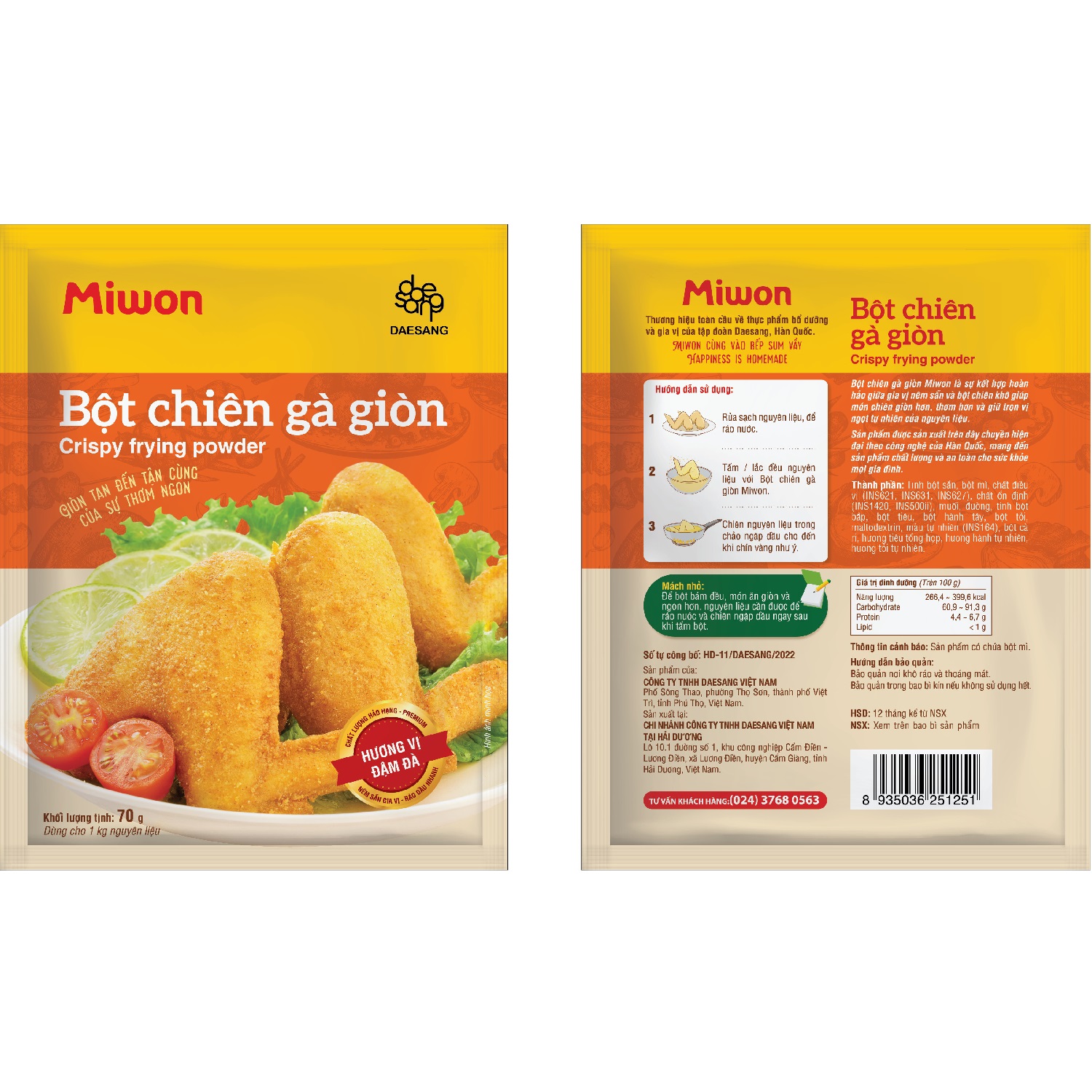 Bột Chiên Gà Giòn Miwon 70g