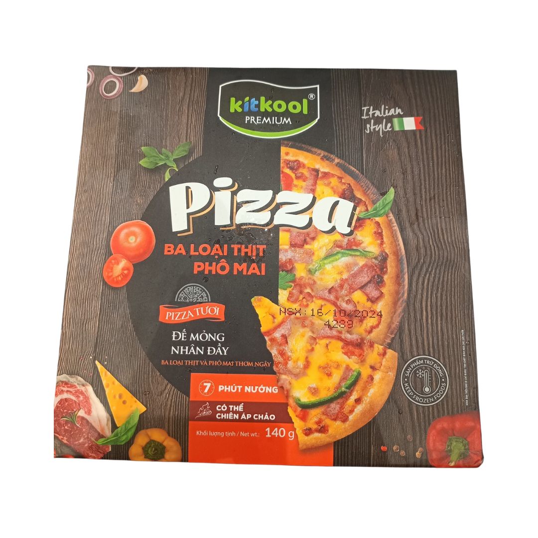 Pizza Ba Loại Thịt Phô Mai Kitkool 140g