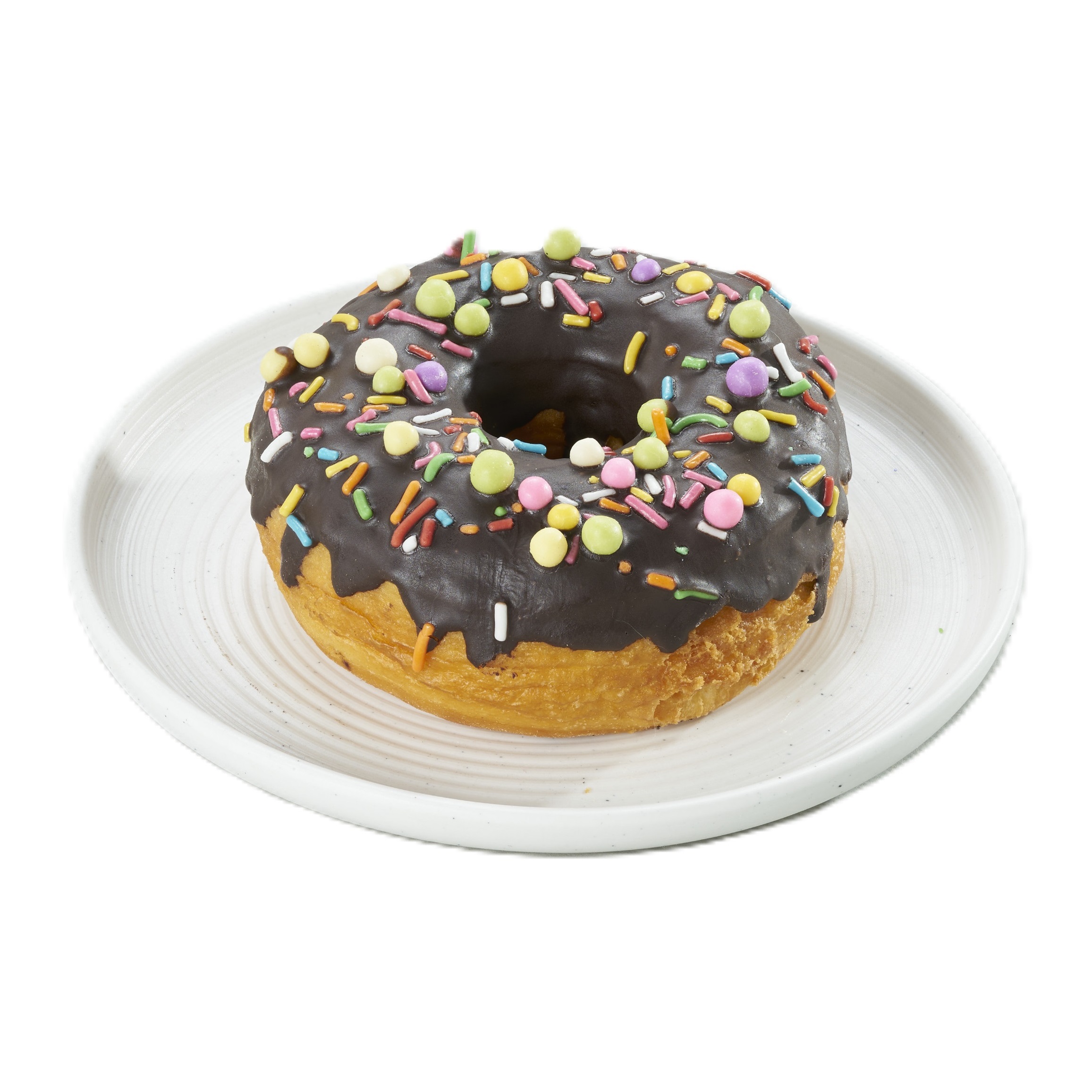 Bánh Donut Vị Socola Đen Cốm Màu-Choco Bi