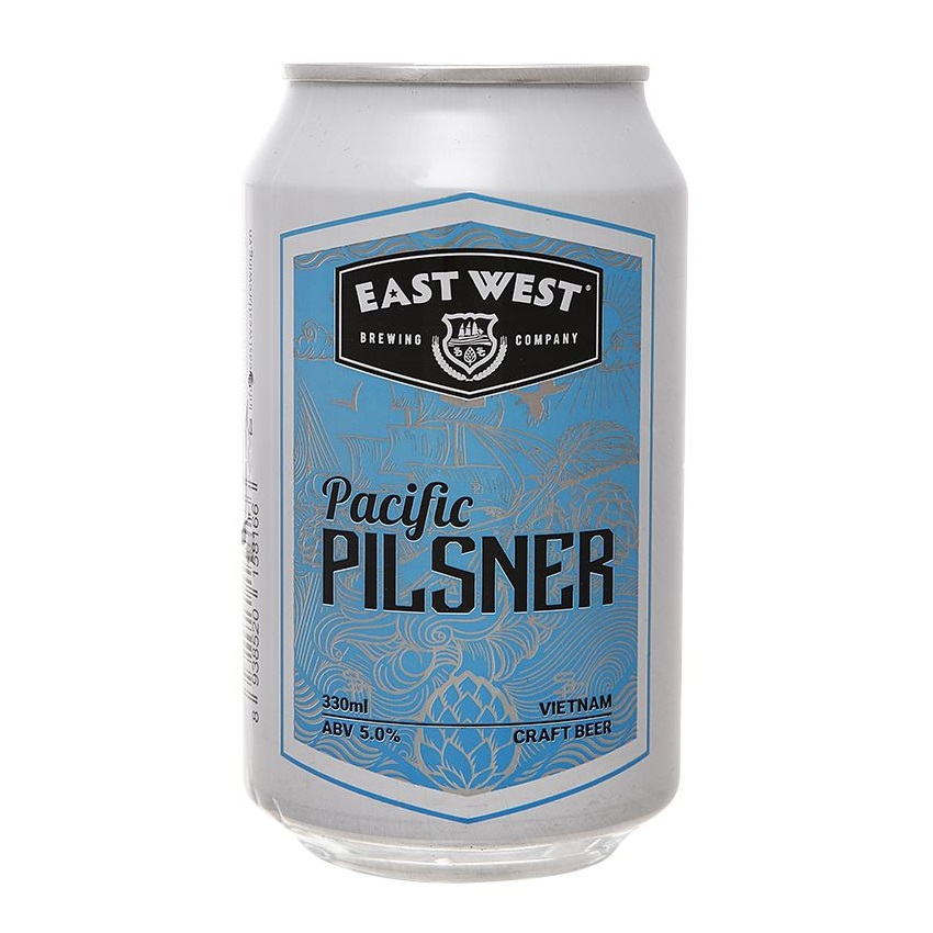 Bia thủ công East West Pacific Pilsner 5% lon 330ml giá tốt tại AEONESHOP