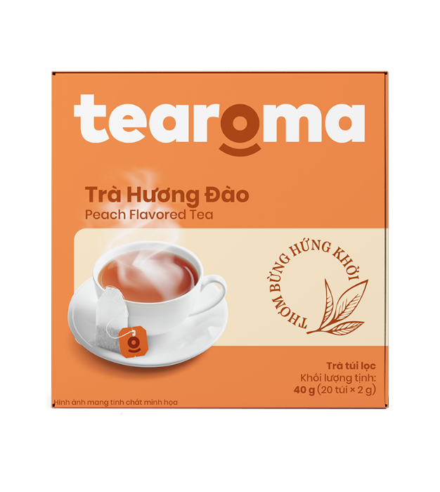 Trà Đào Túi Lọc Hộp Tearoma 40g