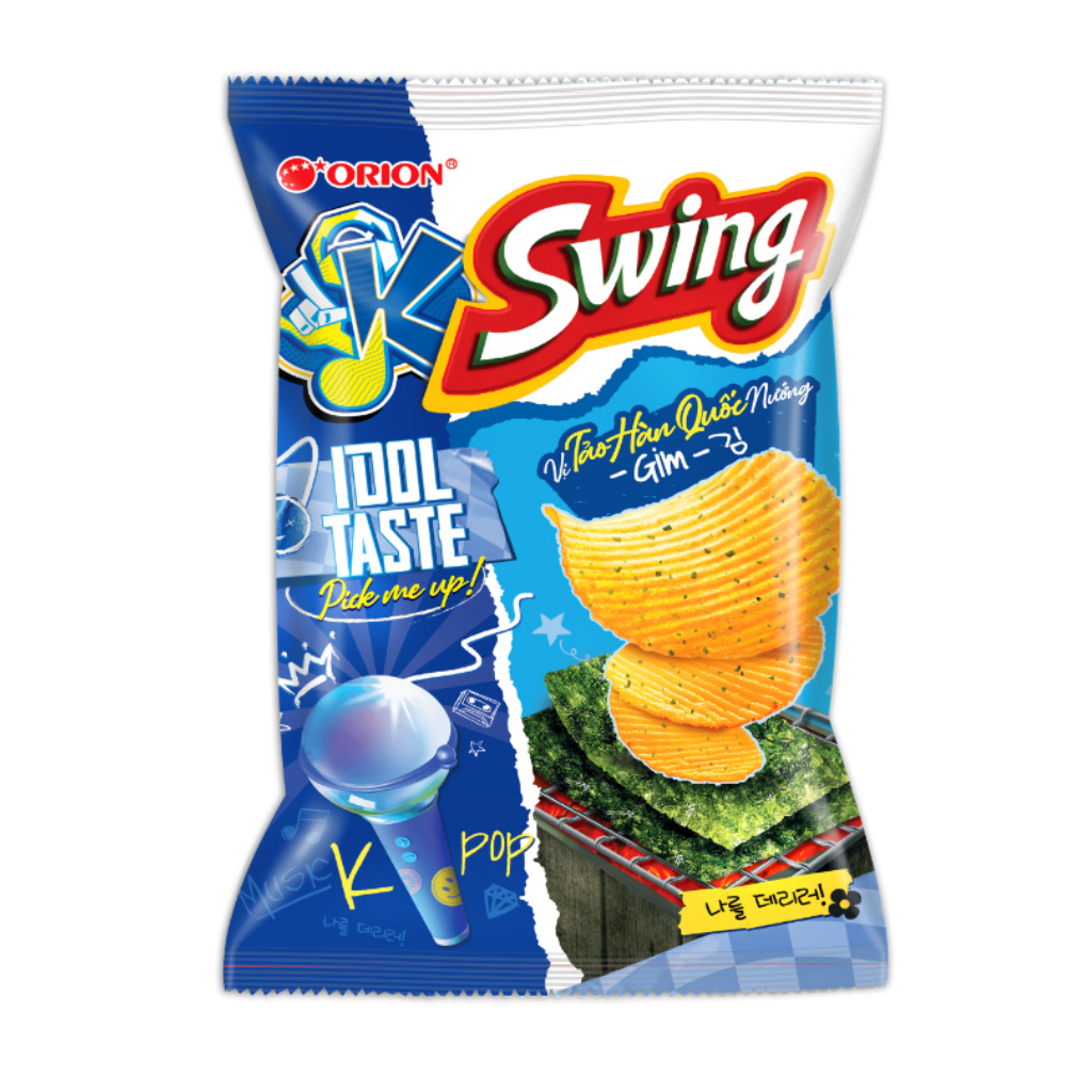 Bánh Snack Orion Swing Vị Tảo Hàn Quốc Nướng 90g