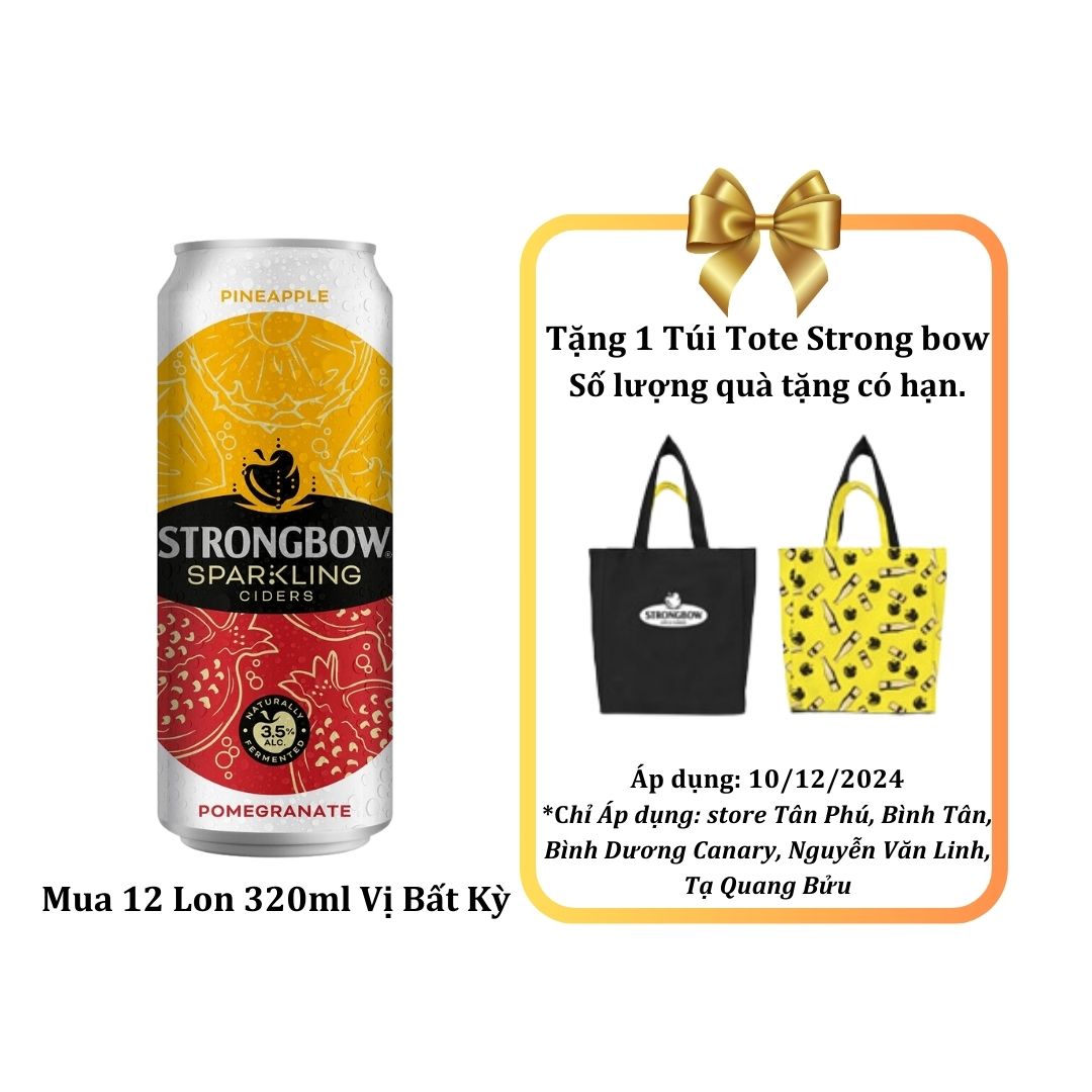 Nước Táo Lên Men Strongbow Vị Thơm Lựu