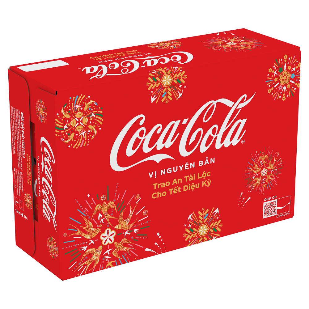 Coca Cola thùng 14 lon nước giải khát 235ml giá tốt 1/2025