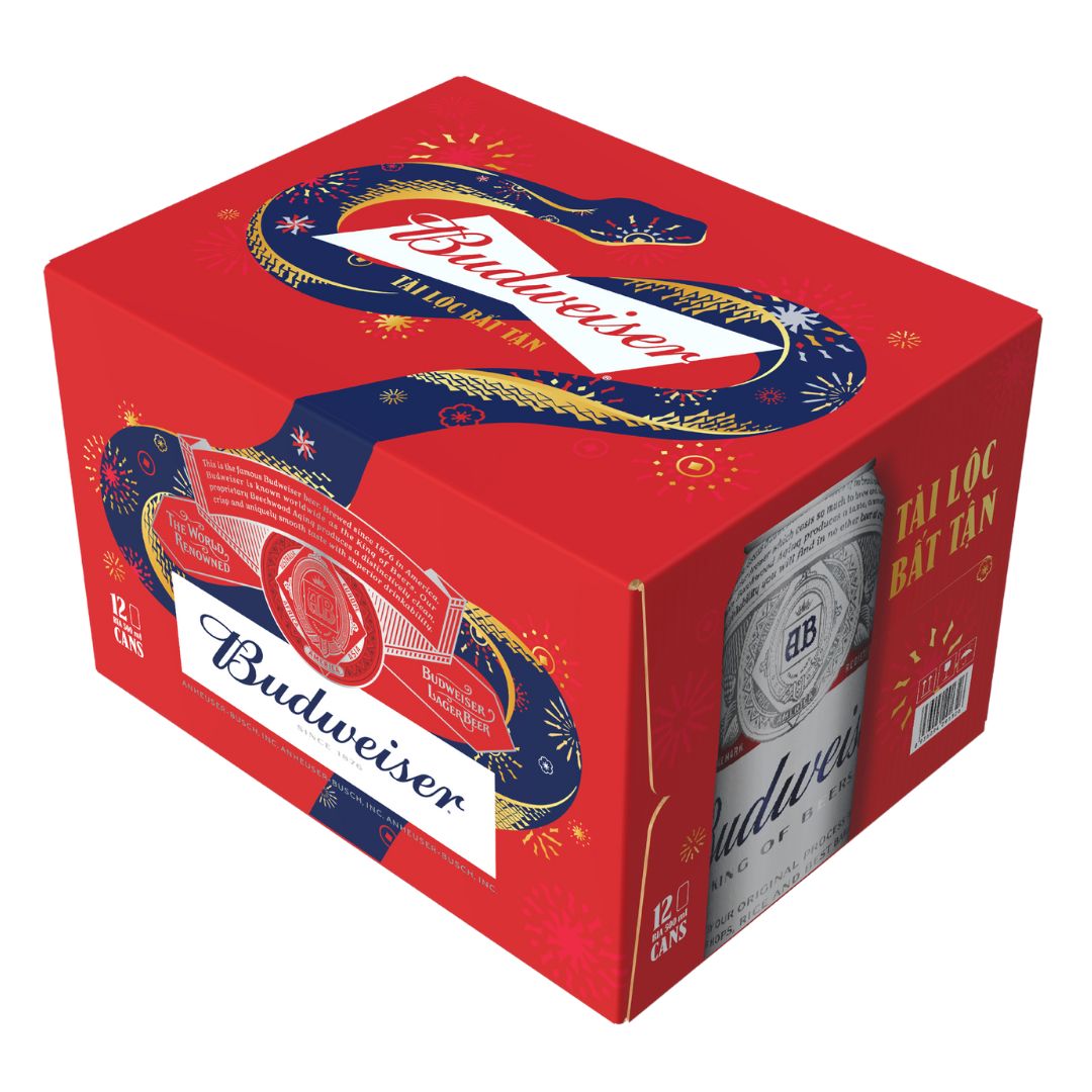 Thùng 12 lon bia Budweiser 500ml chính hãng giá tốt | AEONESHOP