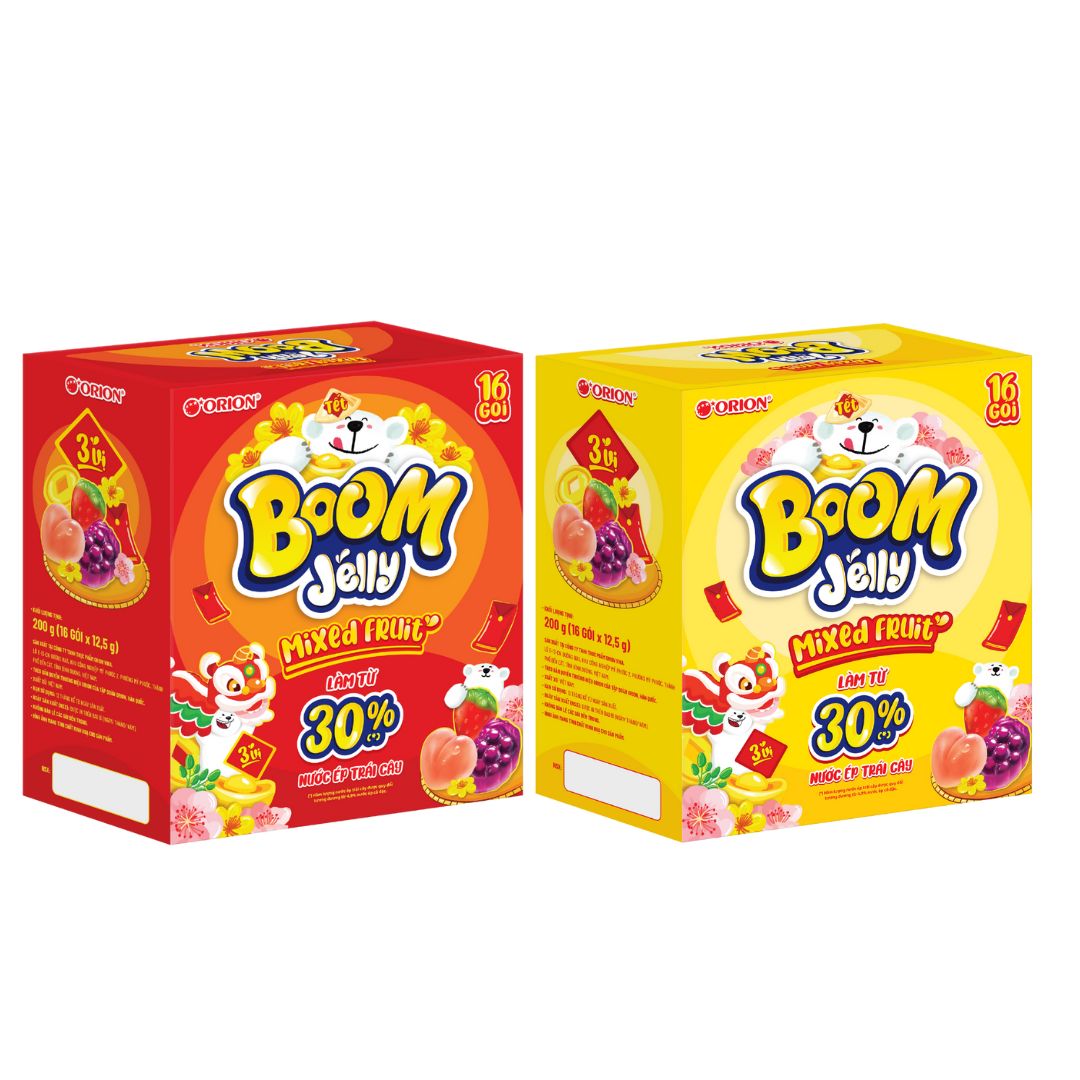 Kẹo Dẻo Orion Boom Mix Hỗn Hợp Túi 200g