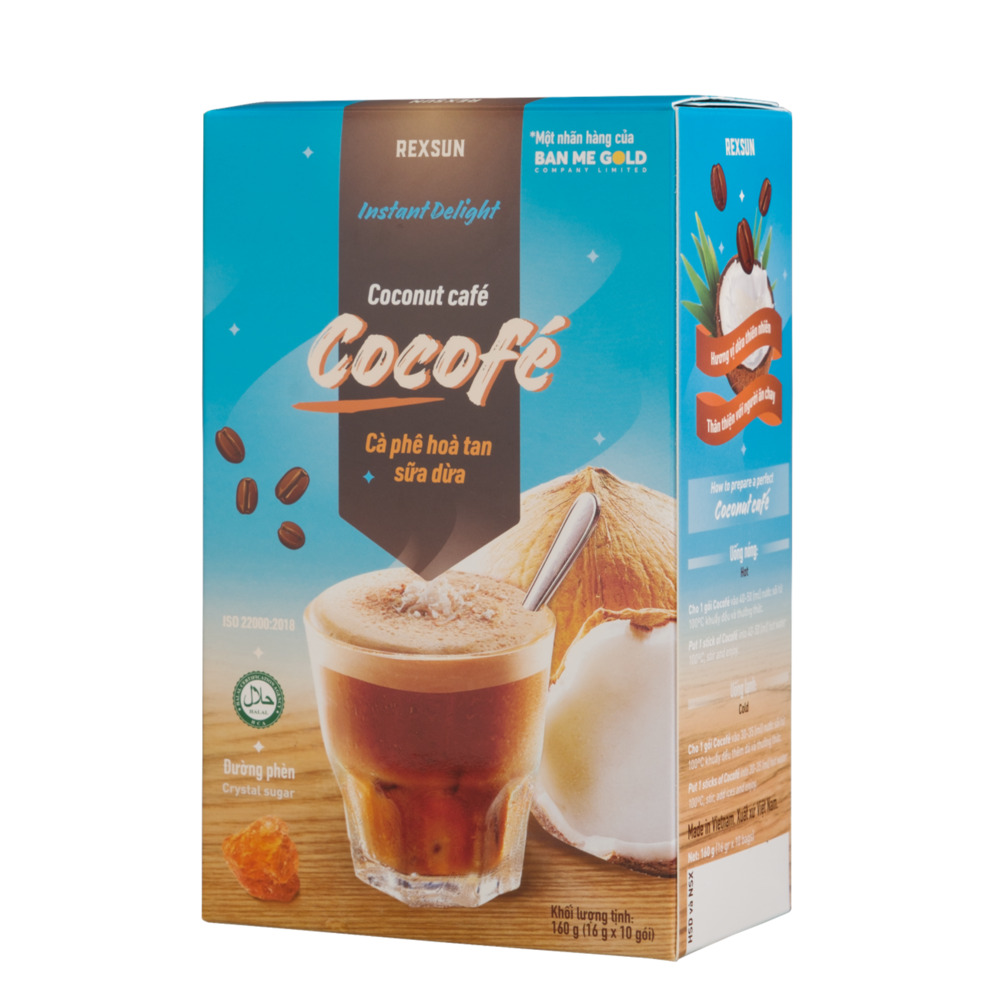 Cà Phê Sữa Dừa Cocofé RexSun 10 x 16g