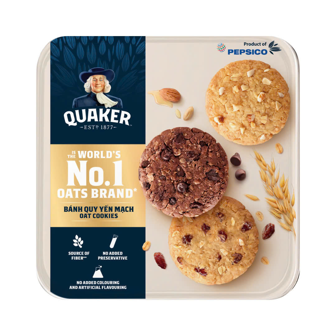 Bánh Quy Yến Mạch Quaker 3 Hương Vị 400g