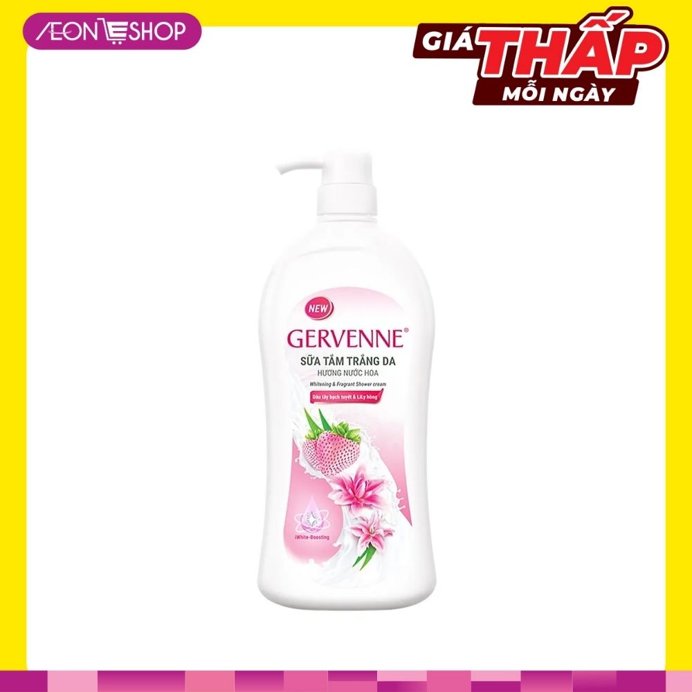 Sữa Tắm Gervenne Dâu Tây Bạch Tuyết & Ly Hồng 900g