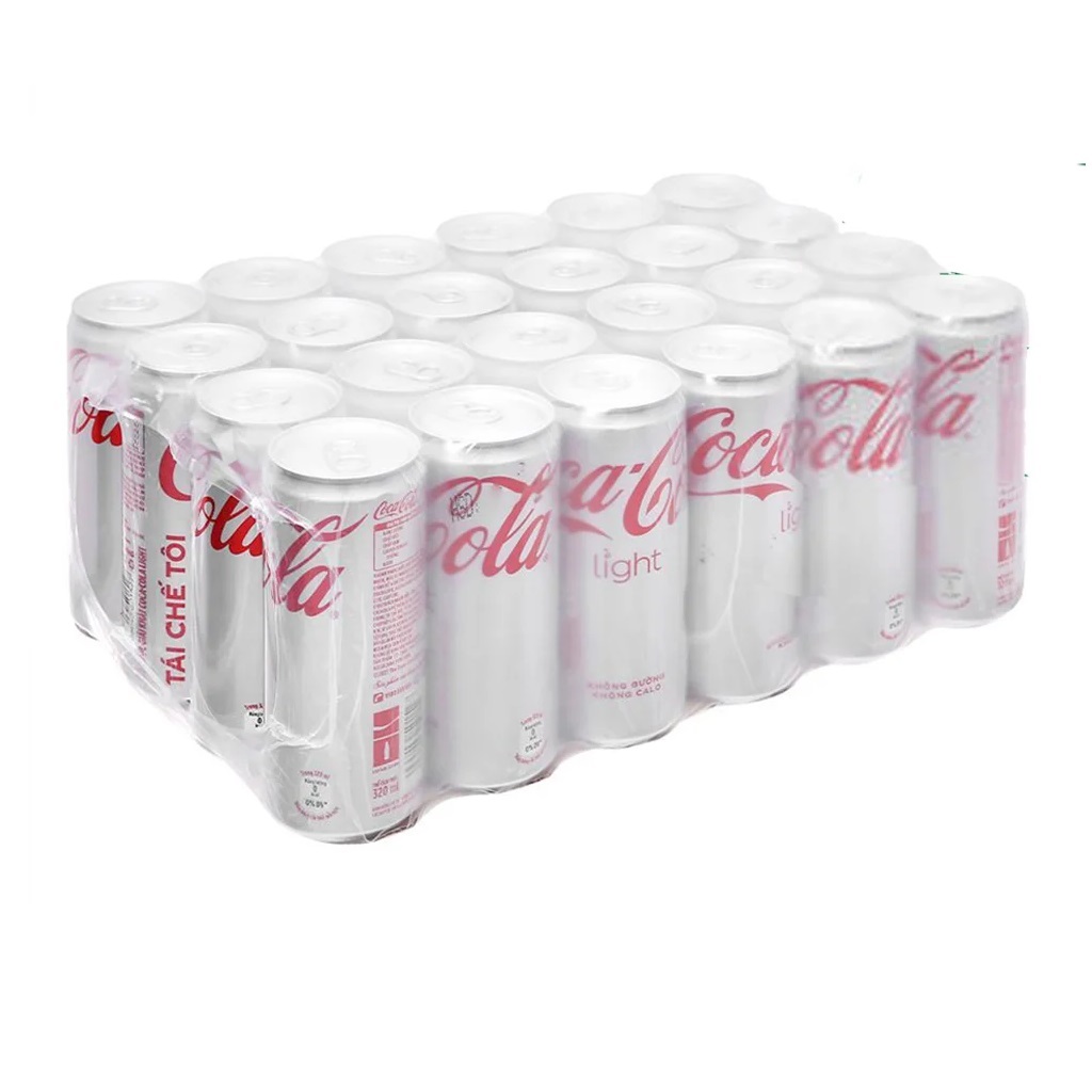 Thùng 24 Lon Nước Giải Khát Coca Cola Light Sleek 320ml
