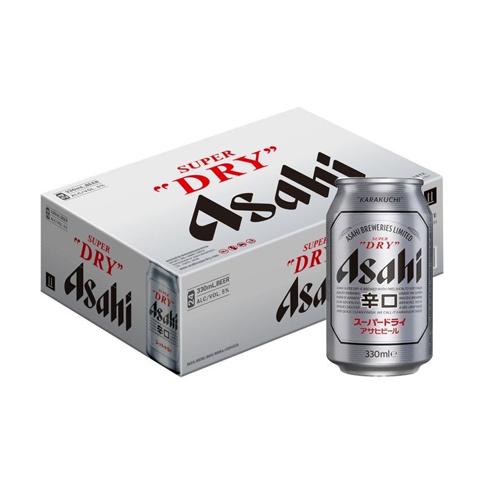 Thùng 24 Lon Bia Asahi Super Dry 330ml