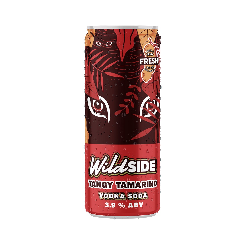 Soda Wildside Vodka Rooster Vị Đá Me Lon 330ml
