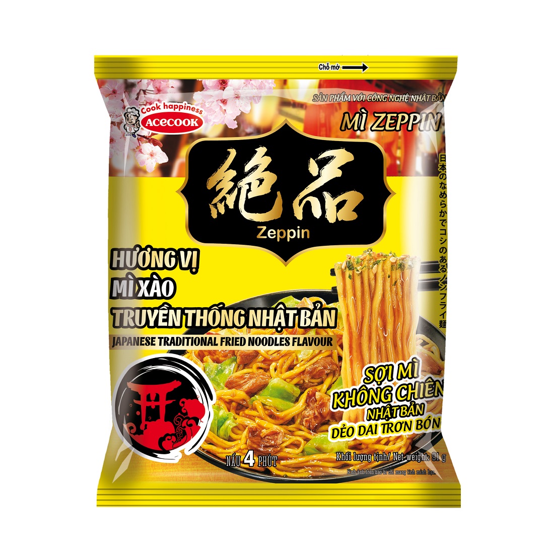 Mì Xào Zeppin Vị Truyền Thống Nhật Bản 91g